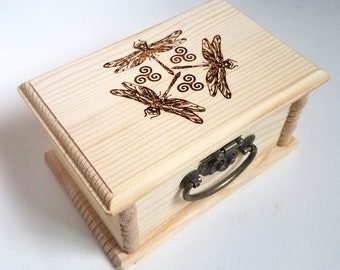 Octopus Latched Wooden Box Free Custom Engraving Nautical | Etsy