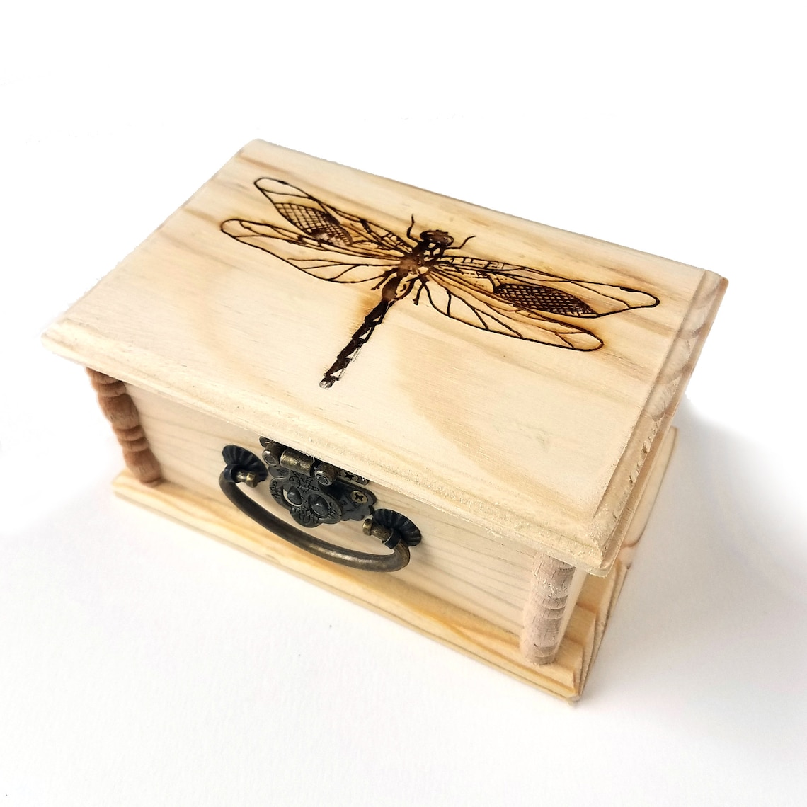 Dragonfly Latched Wooden Box : Free Engraved Personalization - Etsy