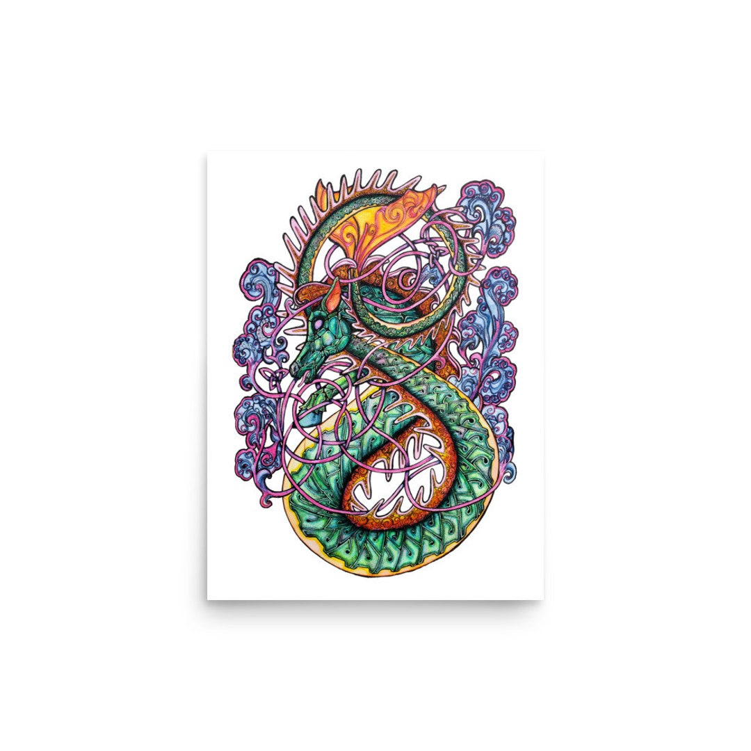 Celtic Kelpie Watercolor Art Print, Colorful Mythology Wall Art - Etsy