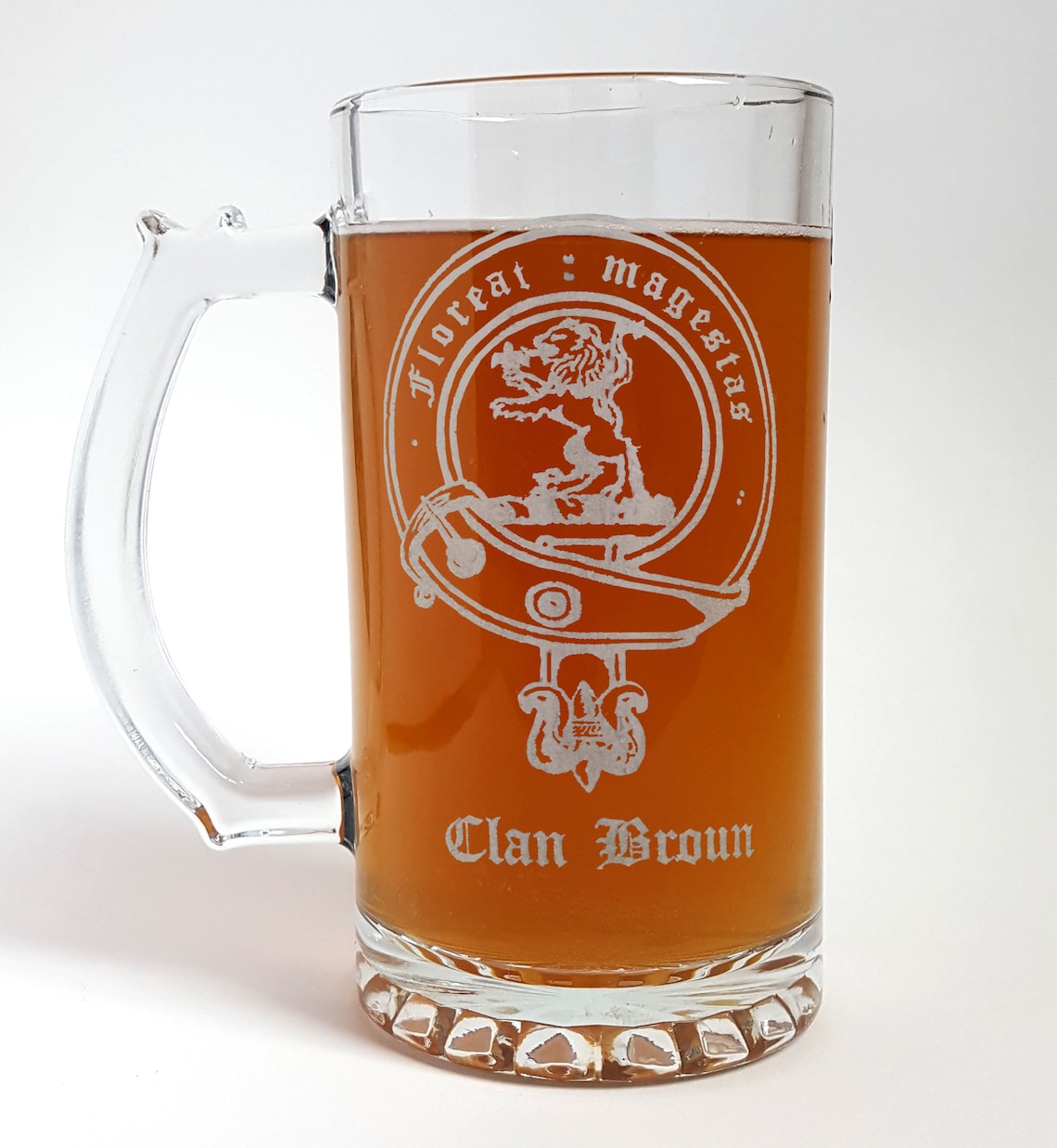 Clan Broun Scottish Crest Stein: Free Shipping & Personalized | Etsy