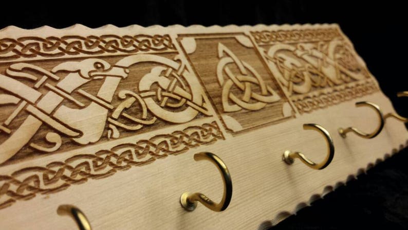 Decorative Celtic Key Hanger Celtic Knot Wooden Wall Mounted - Etsy Ireland