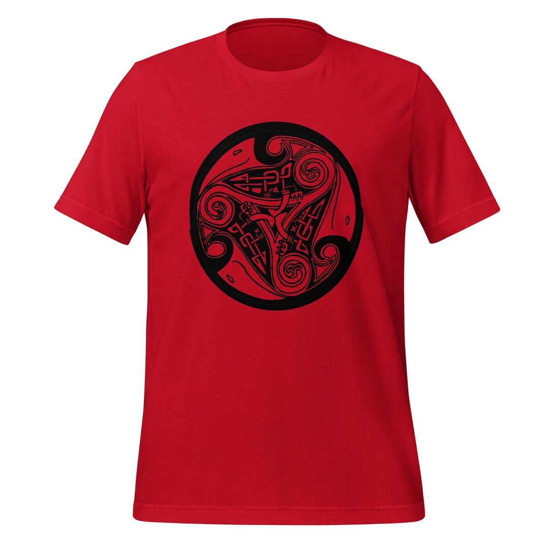 Celtic Triple Raven Triskelion Unisex T-shirt, Morrigan Goddess Three ...