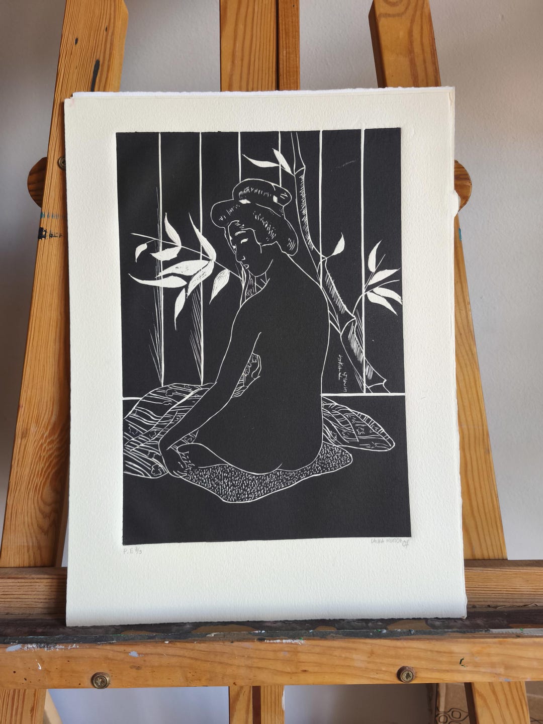 Linoleum Engraving With Ink Print - Etsy