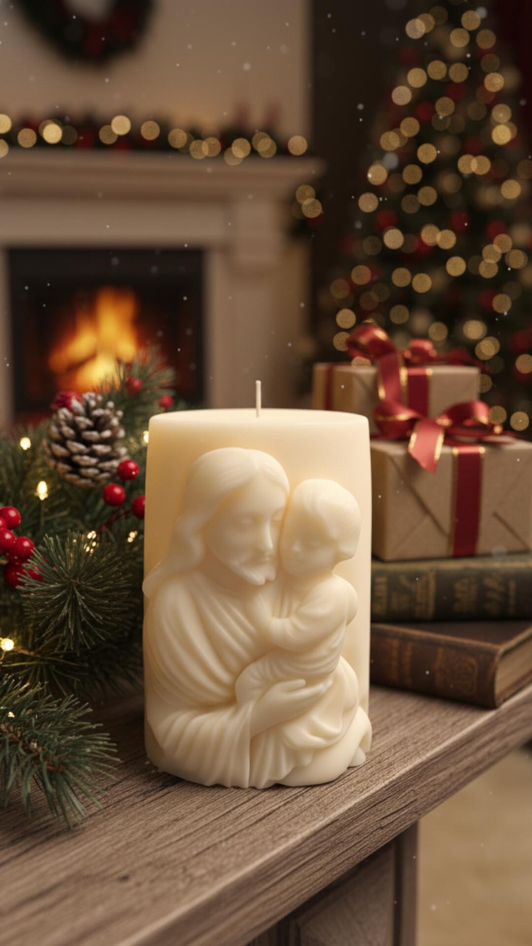 Jesus and Child Candle Jesus Christ Soy Candle, Christian Religious ...