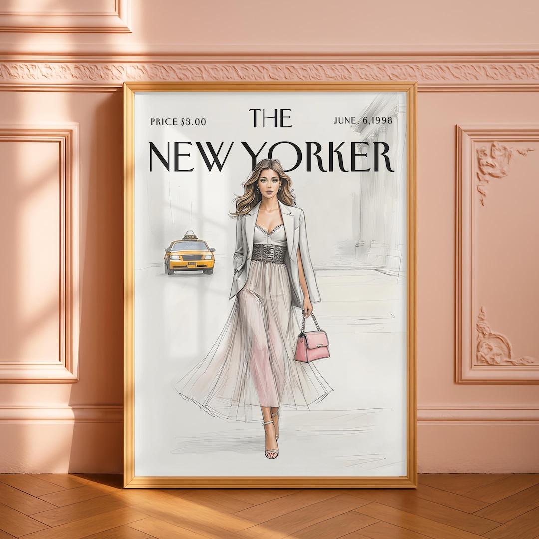 Vintage New Yorker Magazine Cover Art Print, June 6 1998 (digital ...