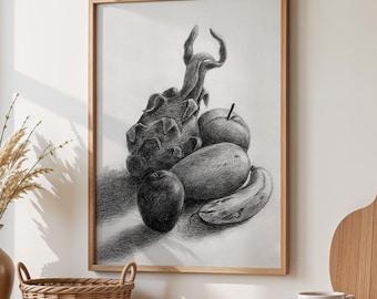 fruit composition drawing shading