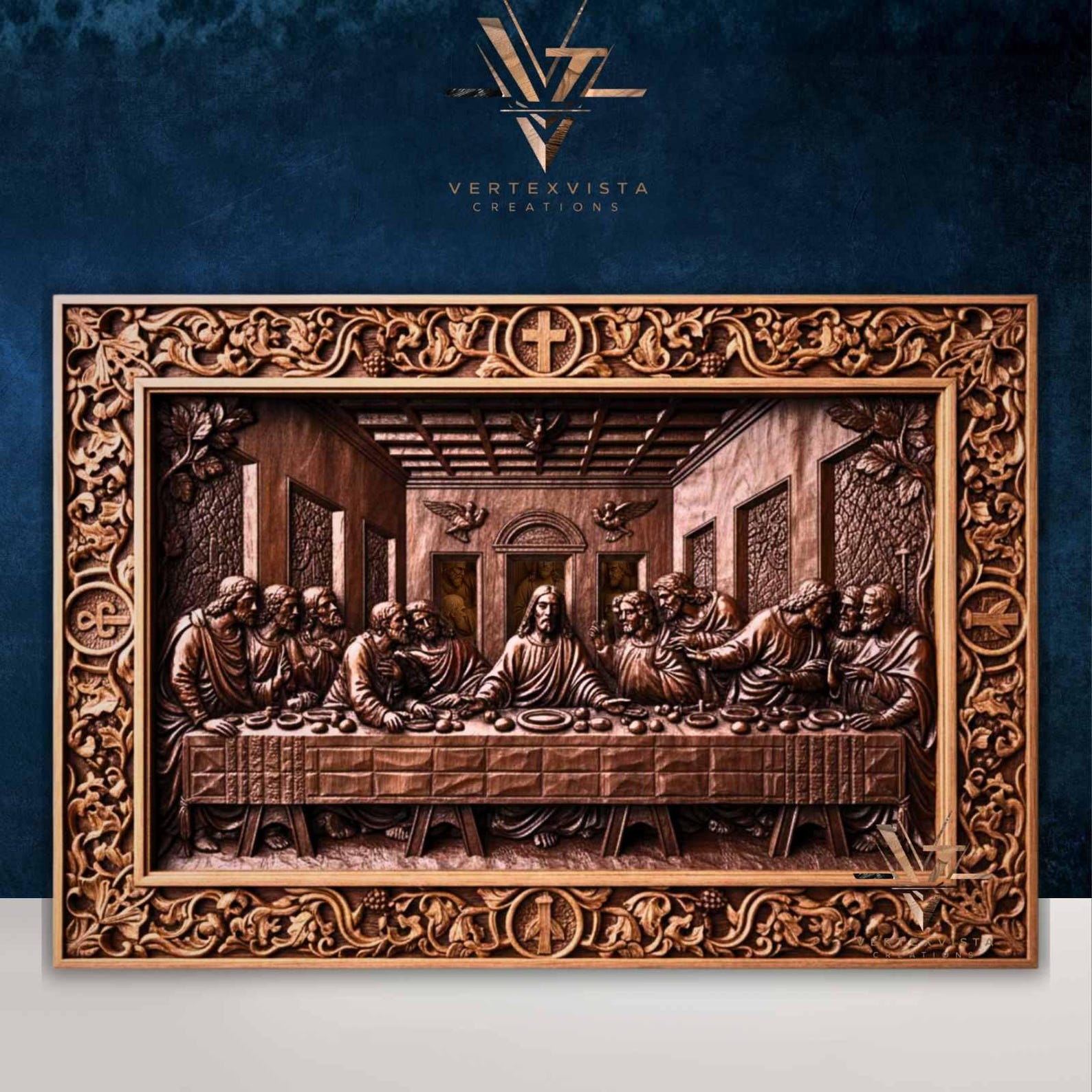 Last Supper STL Relief • Christian CNC Wall Art • Jesus Apostles Bas ...
