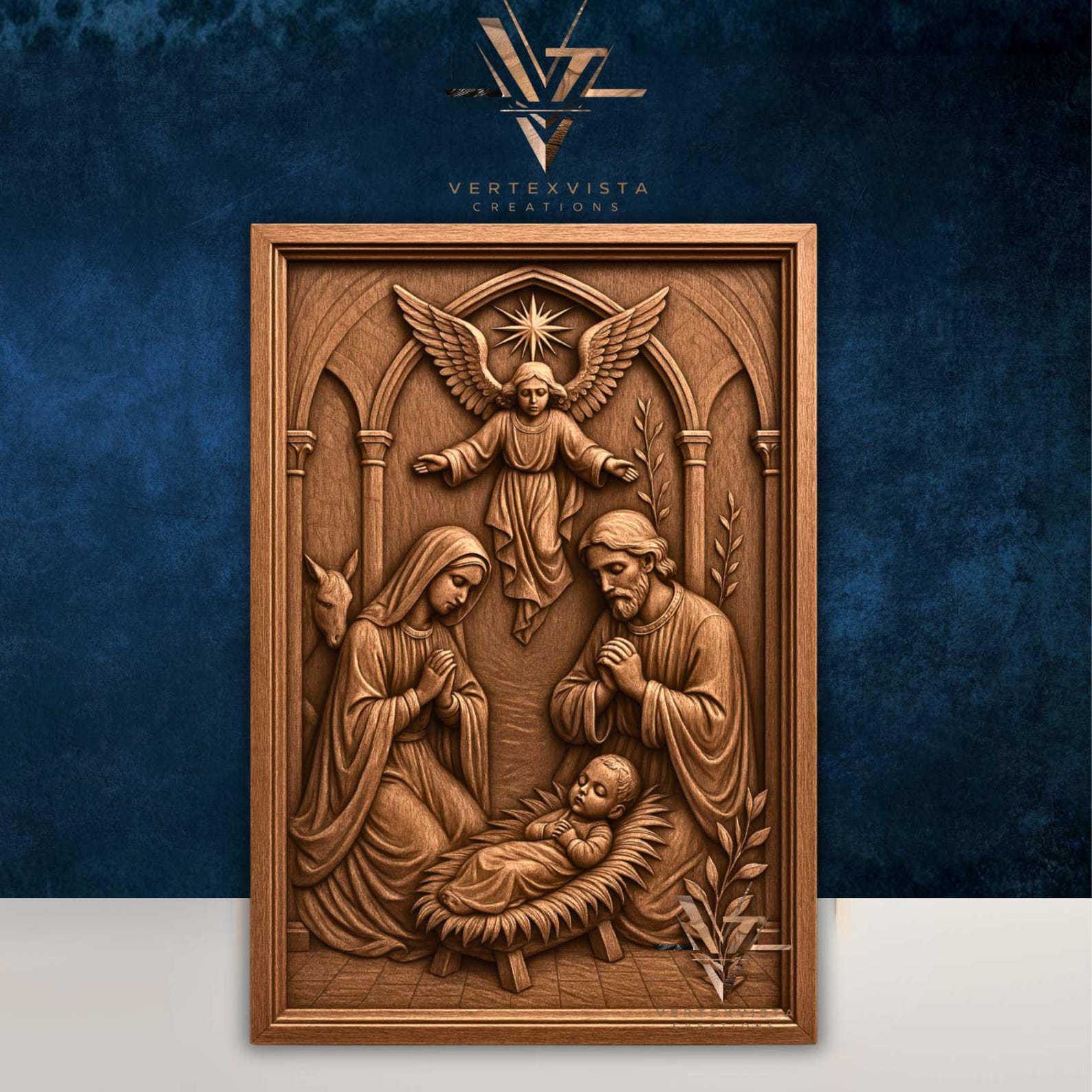 Nativity Scene STL File – Holy Family CNC Relief – Christmas Religious ...