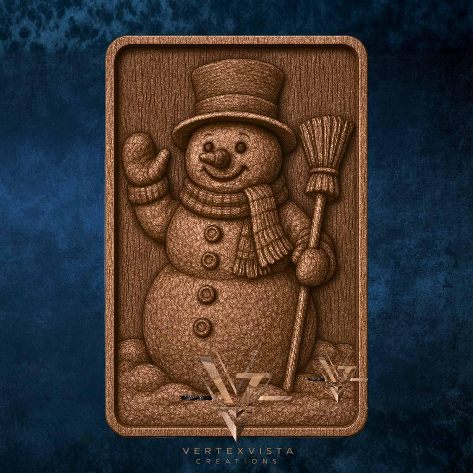 Snowman STL – 3D Relief for CNC Router – Christmas Winter Carving File ...