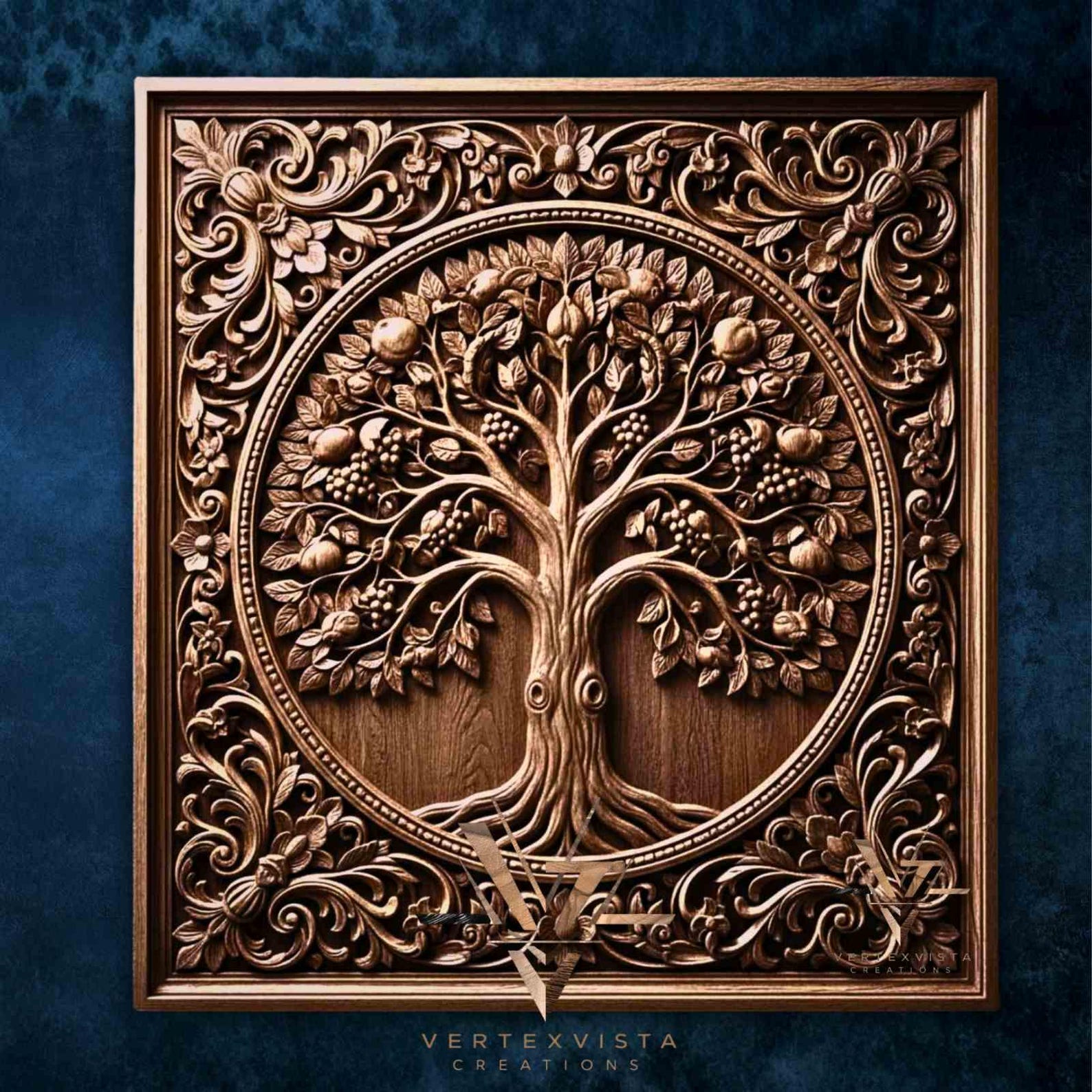 Tree of Life STL | Sacred Geometry Wall Art | CNC Relief Model | Celtic ...