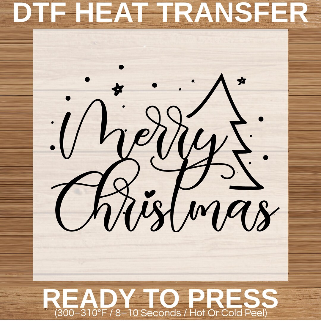 Merry Christmas Tree DTF Transfer: Festive Holiday Design - Etsy