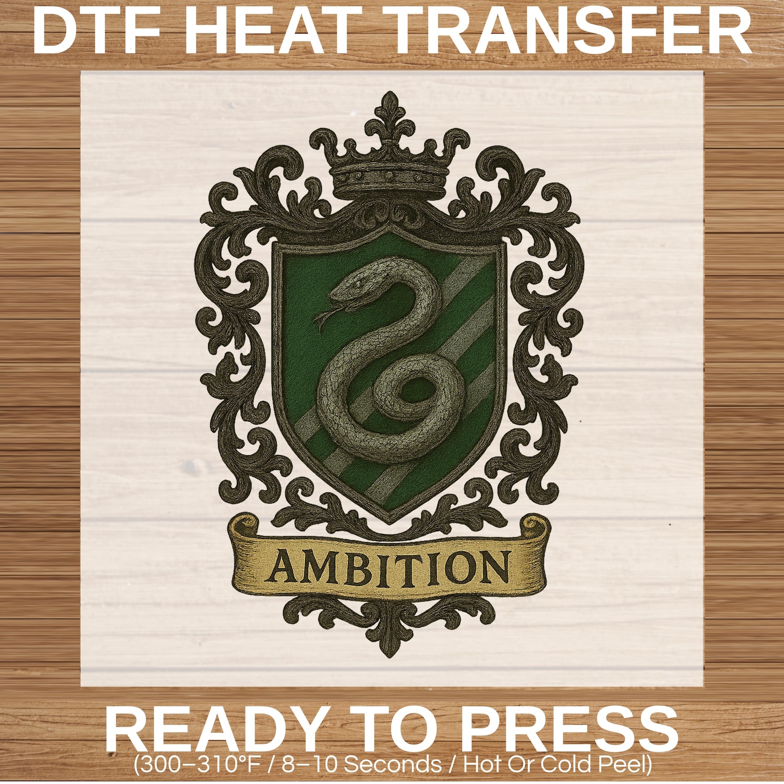 Wizard House DTF Transfer, Snake Emblem, Ambition (heat Transfer) - Etsy