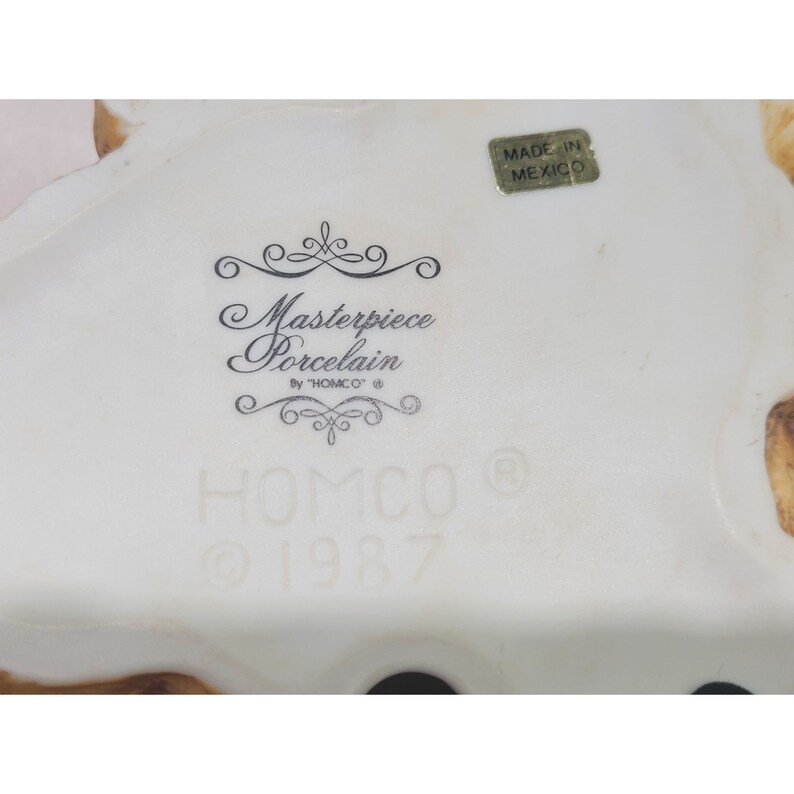 Vintage Homco Masterpiece Porcelain Golden Retriever Puppies Dogs ...