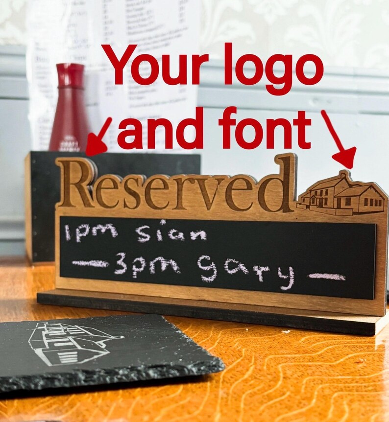 Custom Reserved Sign - Restaurant / Bar / Pub / Business / Wedding Wood ...