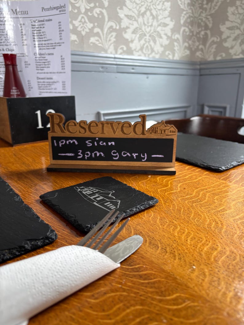 Custom Reserved Sign - Restaurant / Bar / Pub / Business / Wedding Wood ...