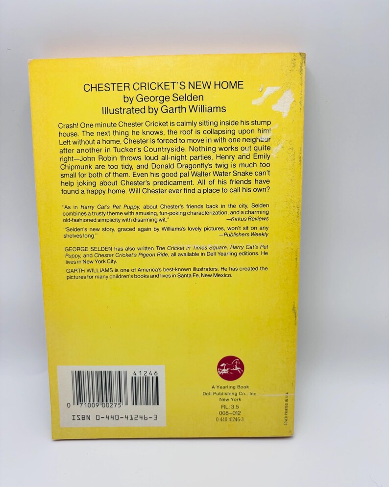 Chester Cricket's New Home by George Selden, Illustrated by Garth ...