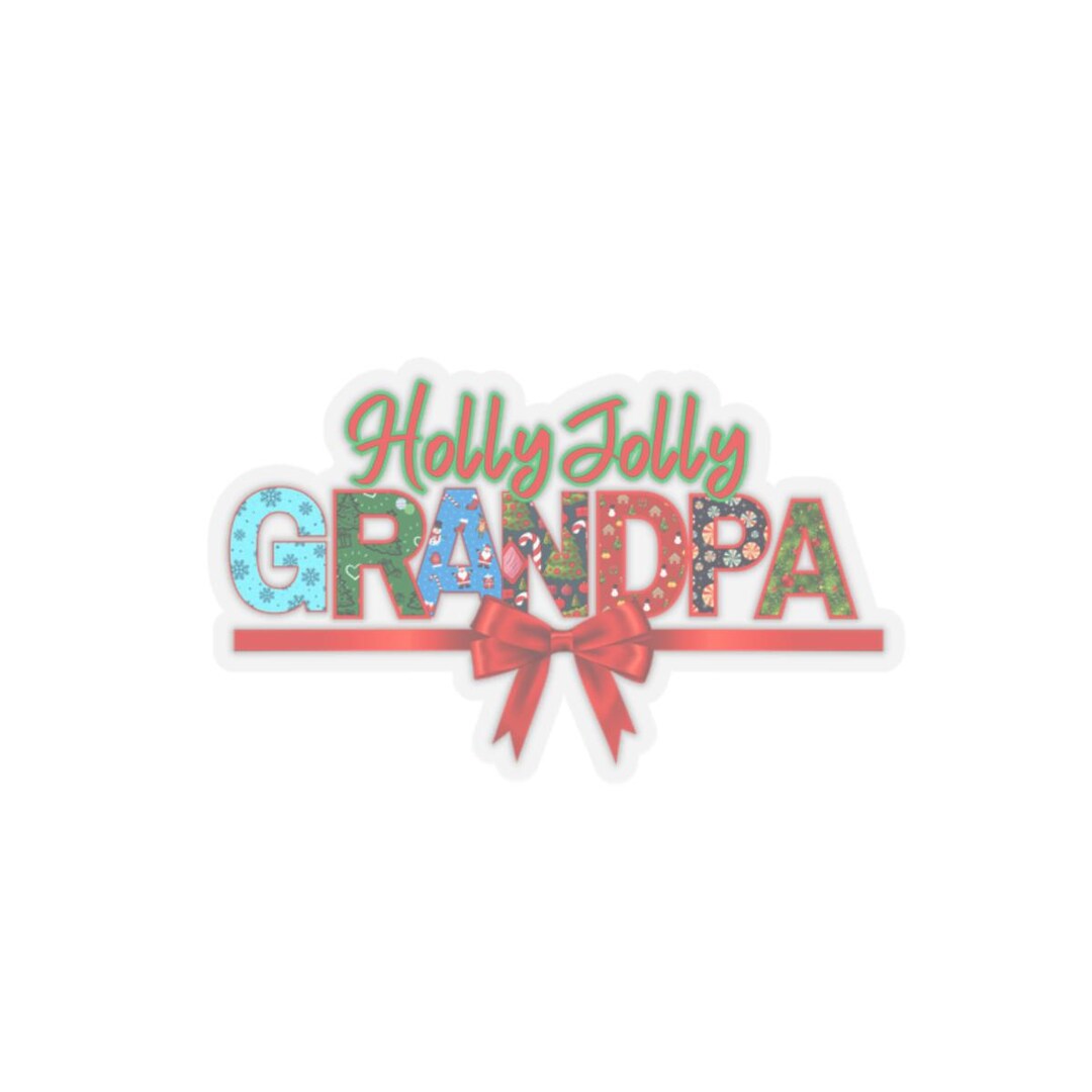 Kiss-cut Sticker Grandpa Christmas Sticker Gift for Grandpa Grandfather ...