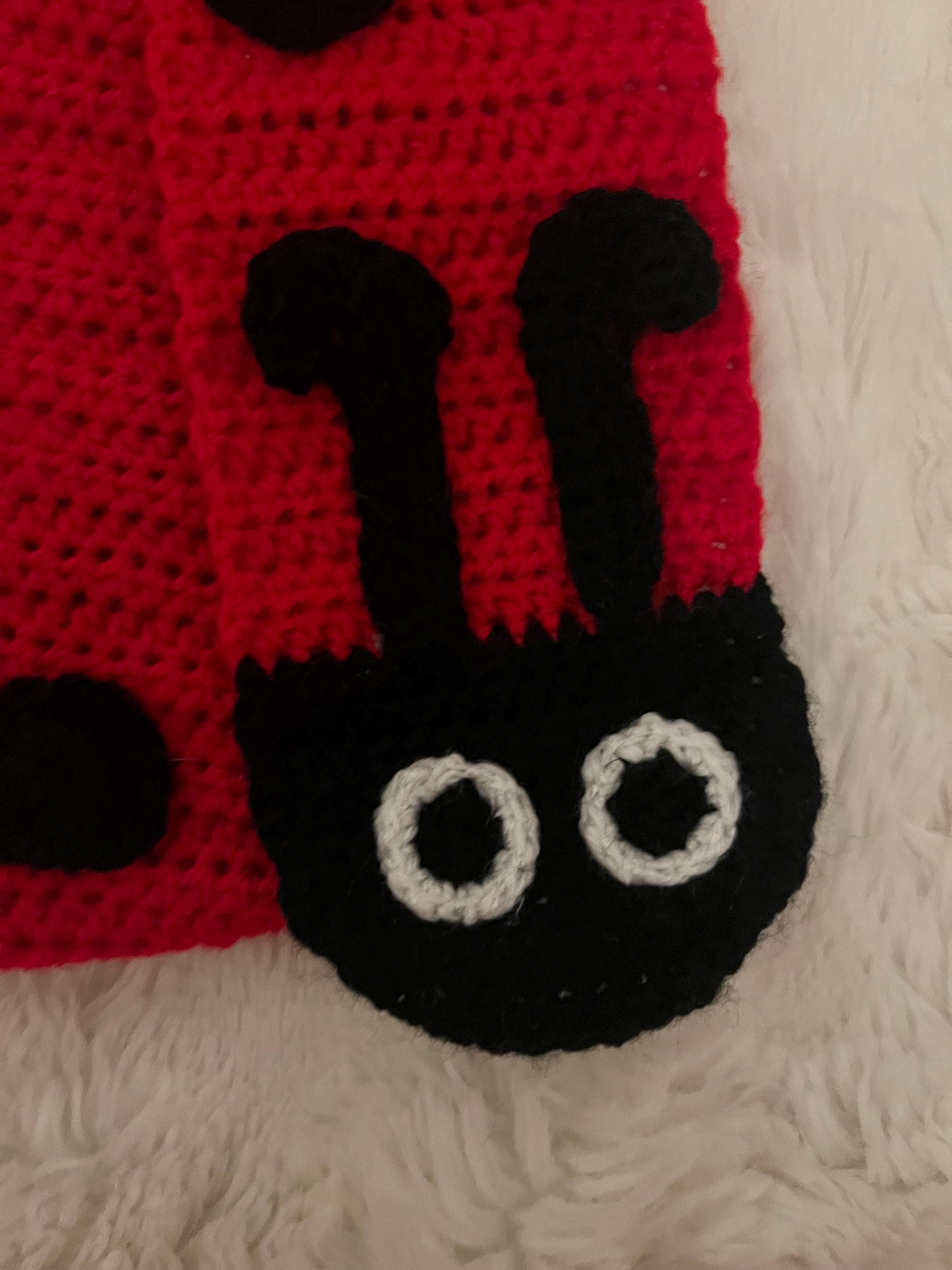 Ladybug/ladybird Crochet Scarf ~handmade~ - Etsy UK