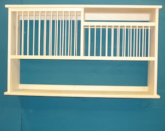 Shaker Peg Kitchen Window Plate Rack Shelf Wood Dish Cabinet | Etsy