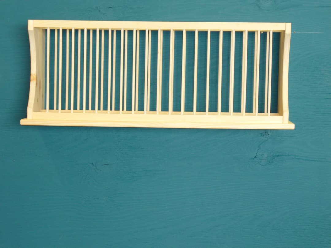 Under Cabinet Wood Plate Dish Rack Cabinet Shelf Kitchen Plates ...