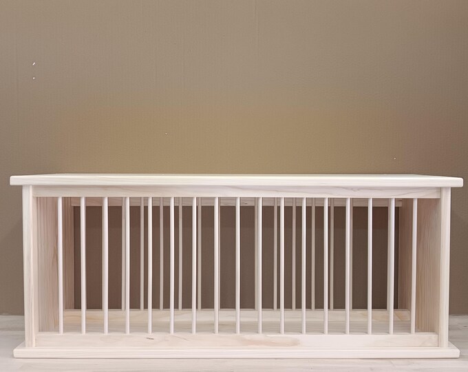 Wall Mount Cabint Wood Plate Dish Rack Cabinet Shelf Kitchen Plates ...