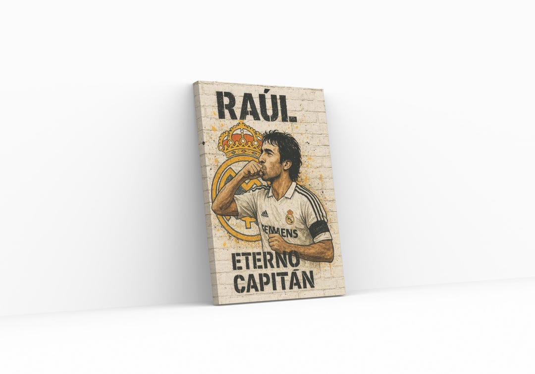 Raúl González Real Madrid Póster Digital - Eterno Capitán Leyenda ...