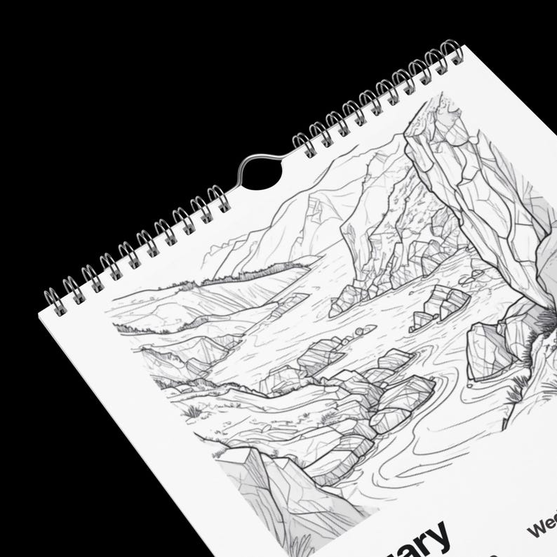 Peaceful Moments Coloring Calendar (2026) - Etsy