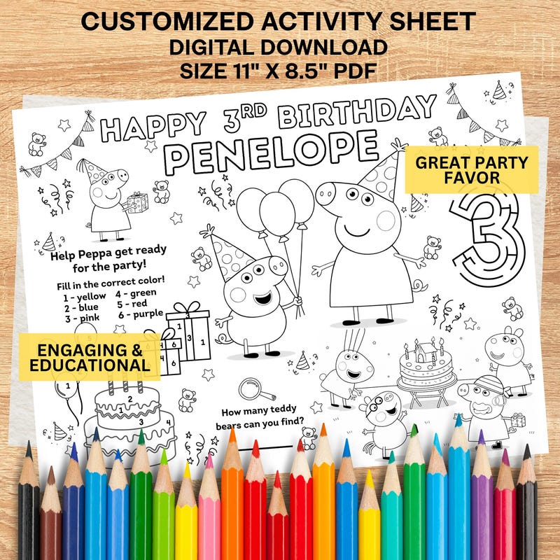 Peppa Pig Cake Name - Etsy