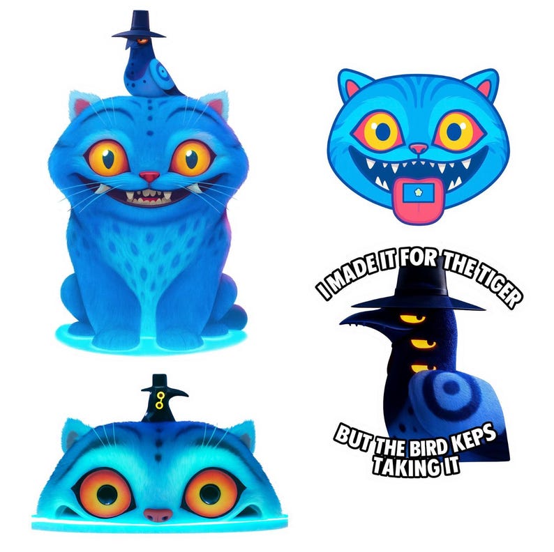 Tiger & Bird - Kpop Demon Hunters Stickers - Etsy