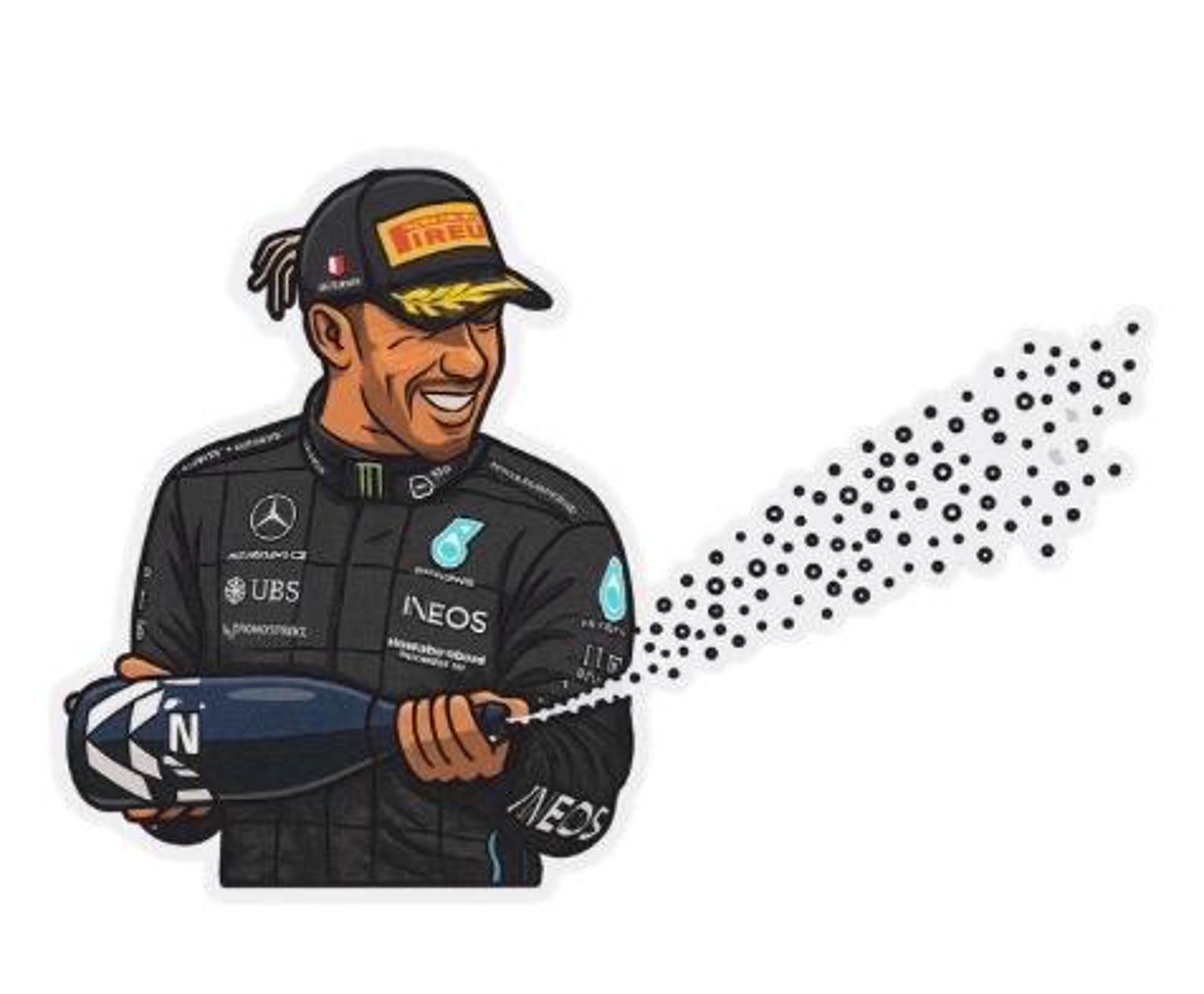 Lewis Hamilton Sticker Pack (12 Stickers) - Etsy