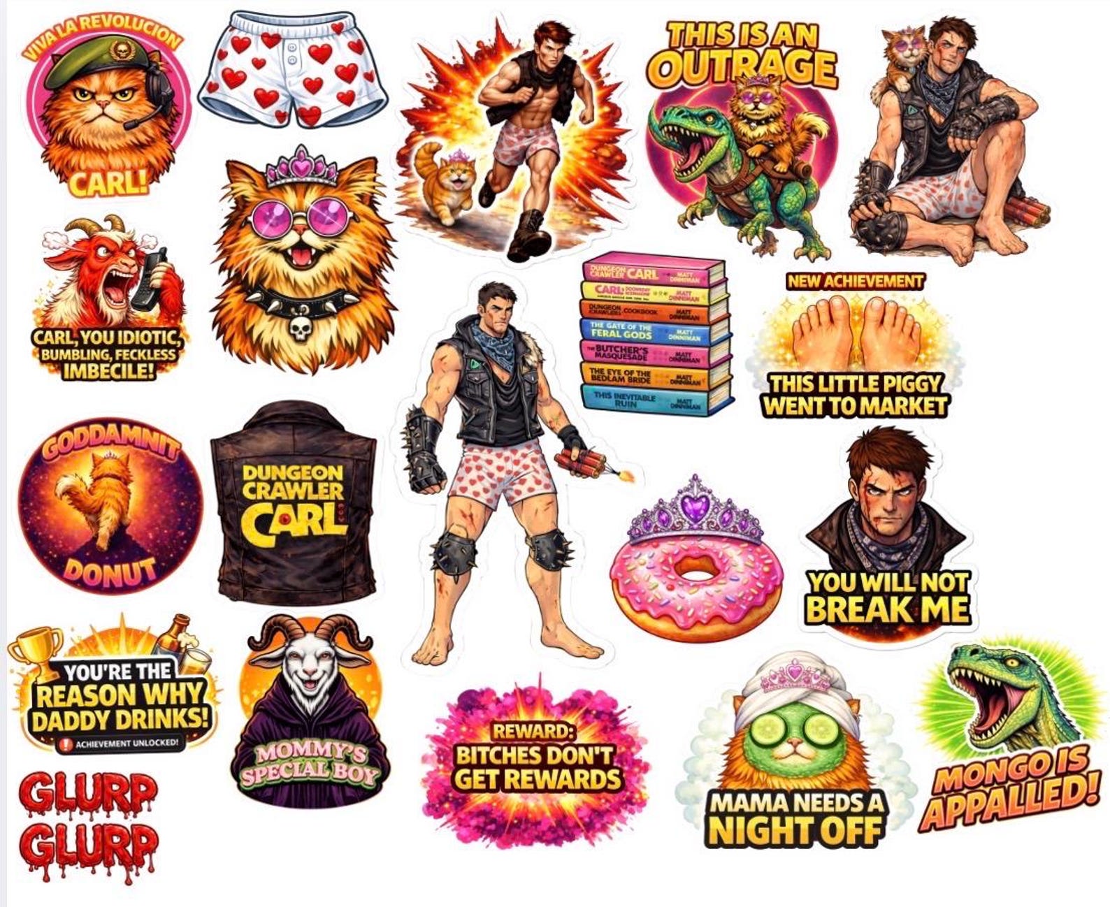 Dungeon Crawler Carl Sticker Pack (20 Stickers) - Etsy