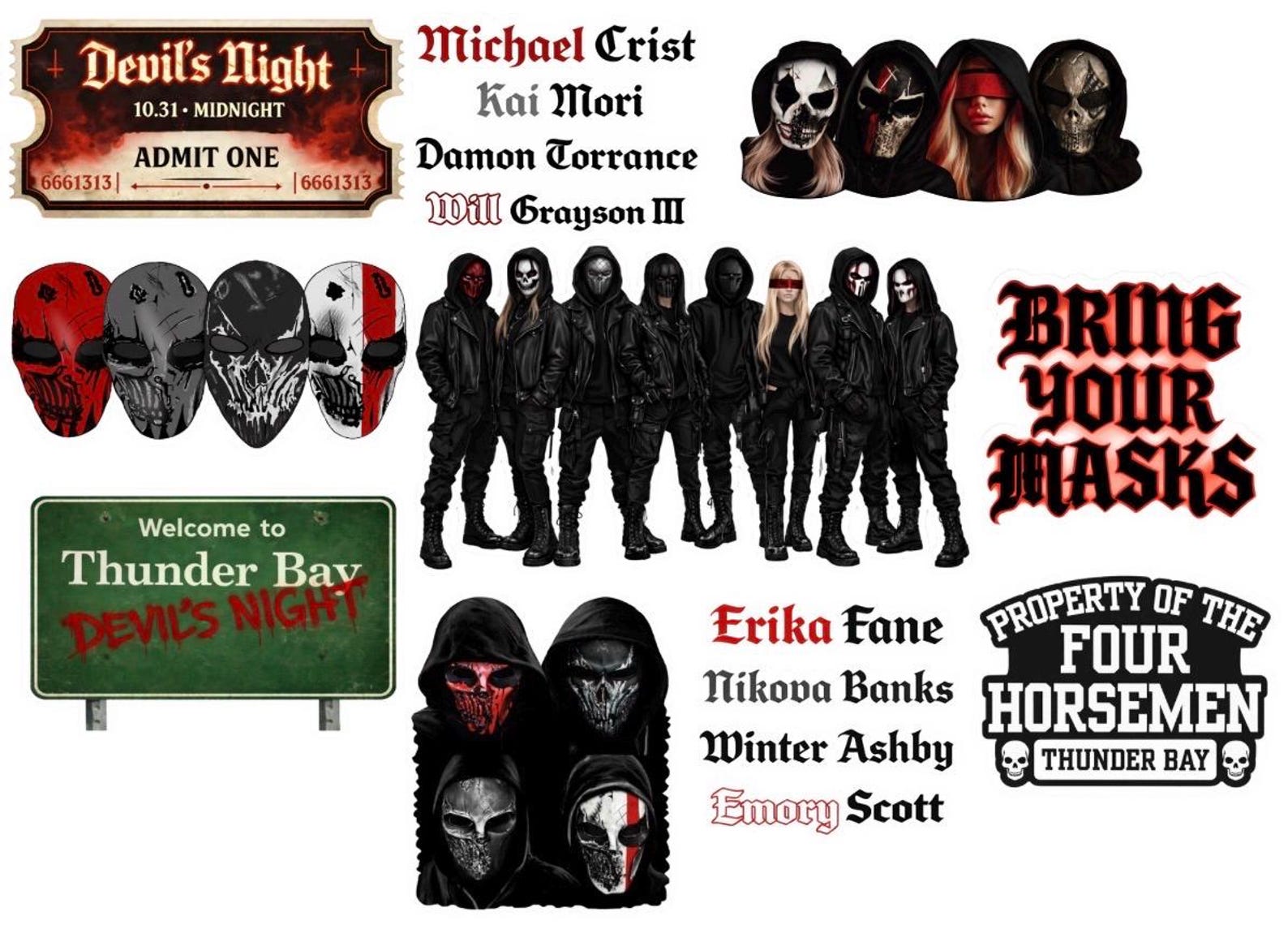 Devils Night Series Sticker Packs - Etsy