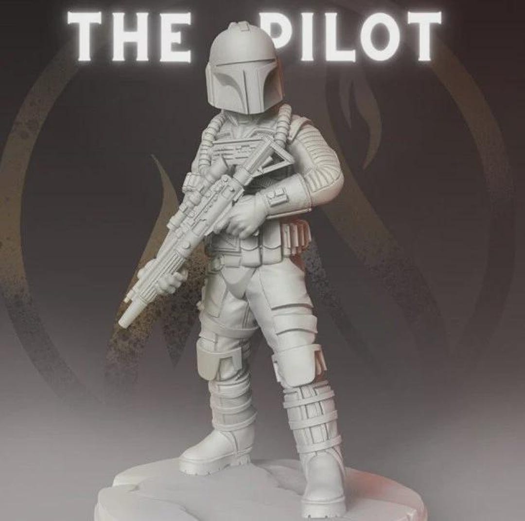 THE PILOT - Mando - (1x) - Sized for SW Legion Scale - 32mm | Darkfire ...