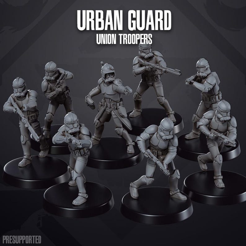 URBAN GUARD Troopers - (8x) - Sized for SW Legion Scale - 32mm ...