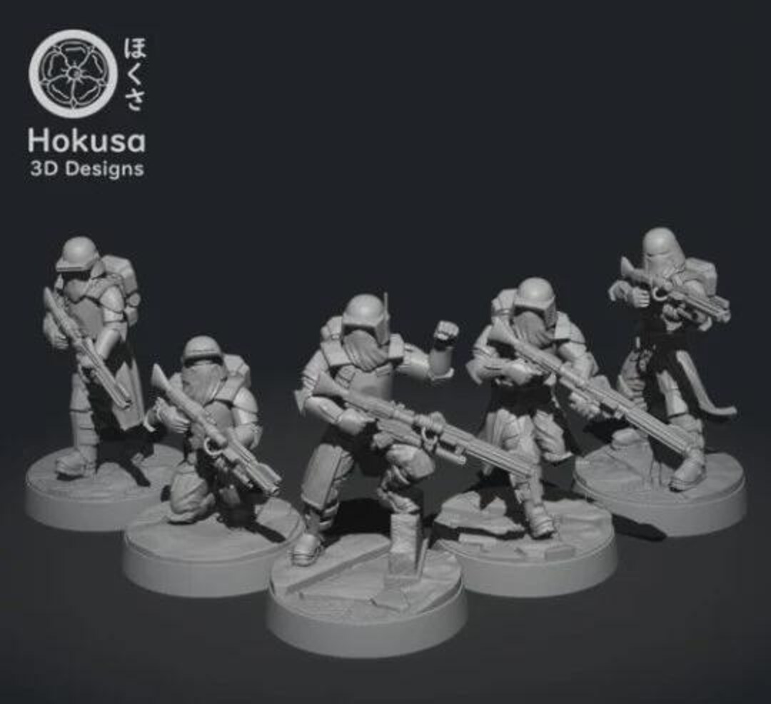 Galactic Marine Troopers - (5x Models) - Sized for SW Legion Scale ...