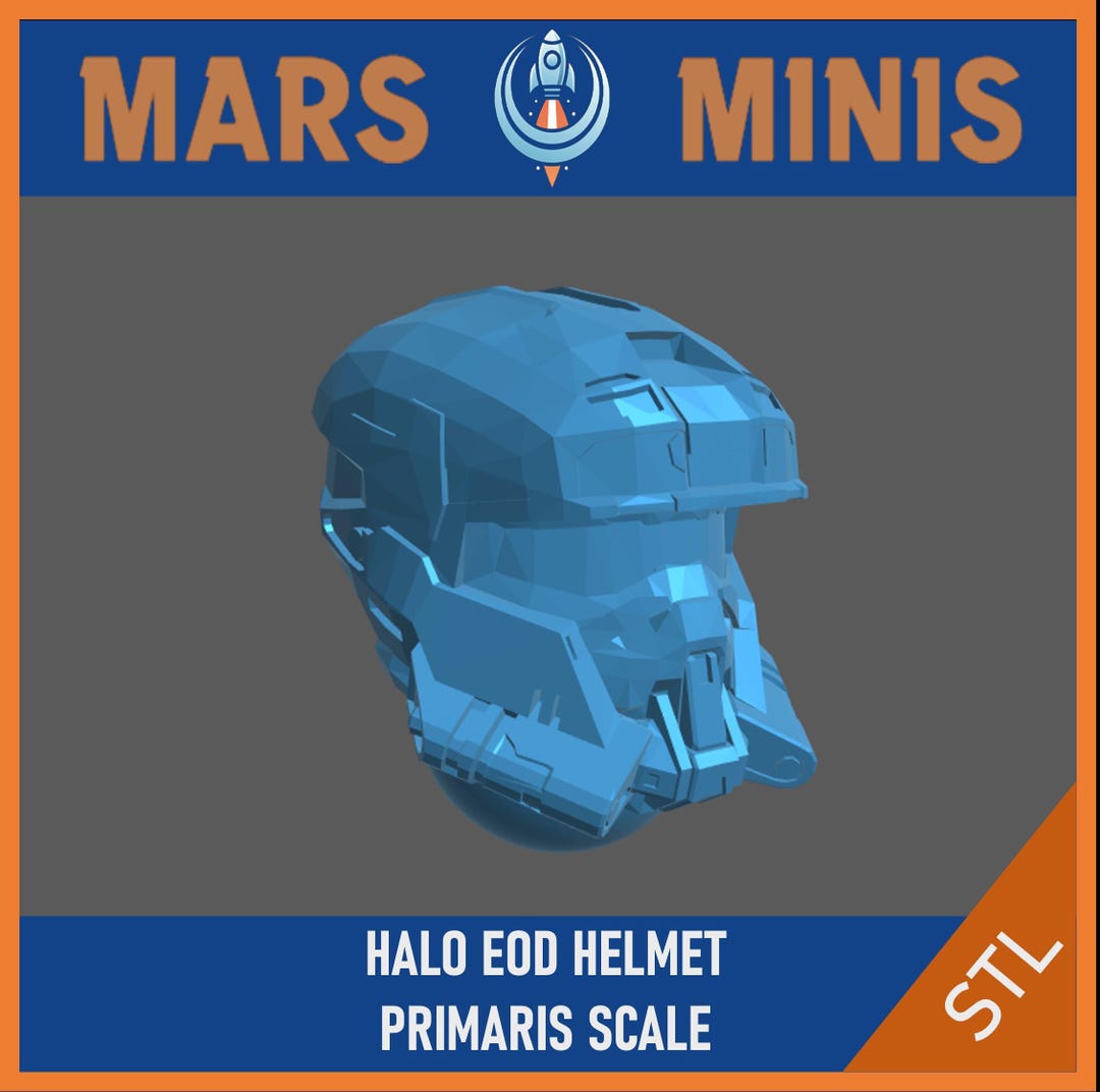 EOD Helmet - Halo - (STL File) - Sized for Space Primary Marines- 28mm ...