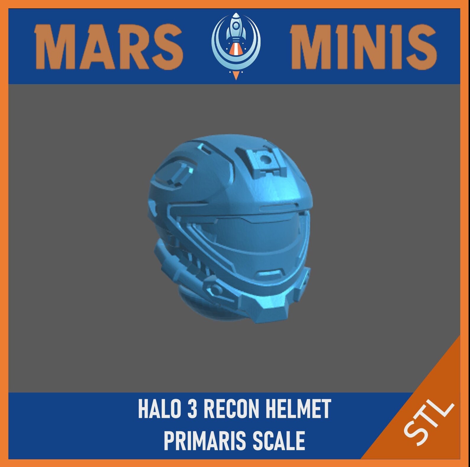 RECON HELMET - Halo - (STL File) - Sized for Space Primary Marines ...