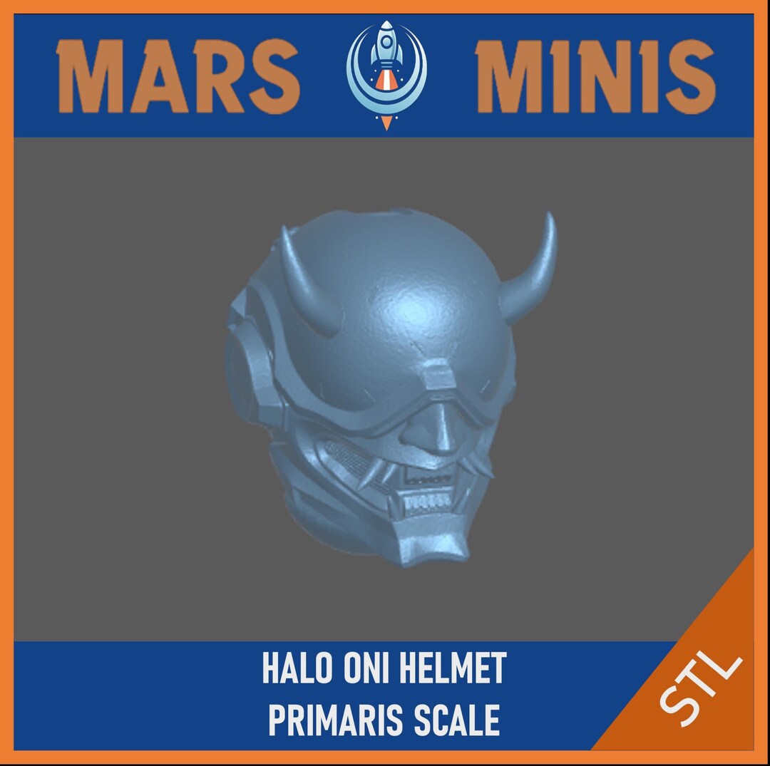 ONI HELMET - Halo - (STL File) - Sized for Space Primary Marines- 28mm ...