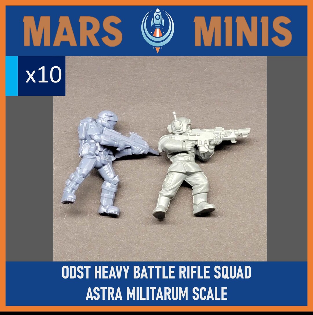 ODST Heavy Armor BATTLE Rifle - Squad - (10x) - Sized for Guard Scale ...