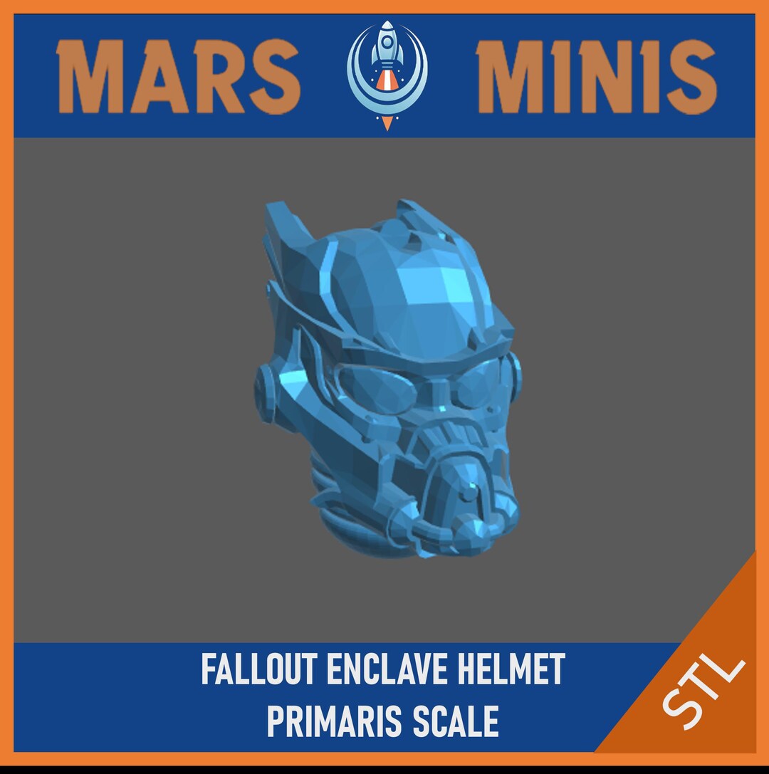 ENCLAVE Helmet - (STL File) - Sized for Space Primary Marines- 28mm ...
