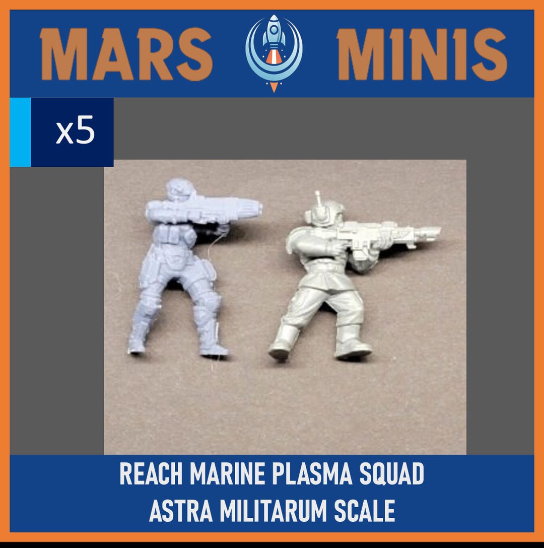 REACH MARINE PLASMA - Squad - (5x) - Sized for Guard Scale - 28mm - Etsy