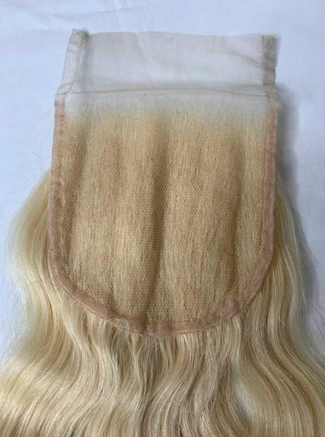 Blonde Curly Human Hair Closure - Etsy
