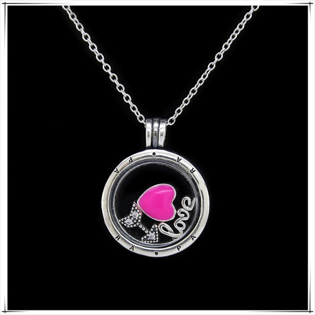 Pandora Floating Locket Necklace Love Feelings Petites Locket Charms ...