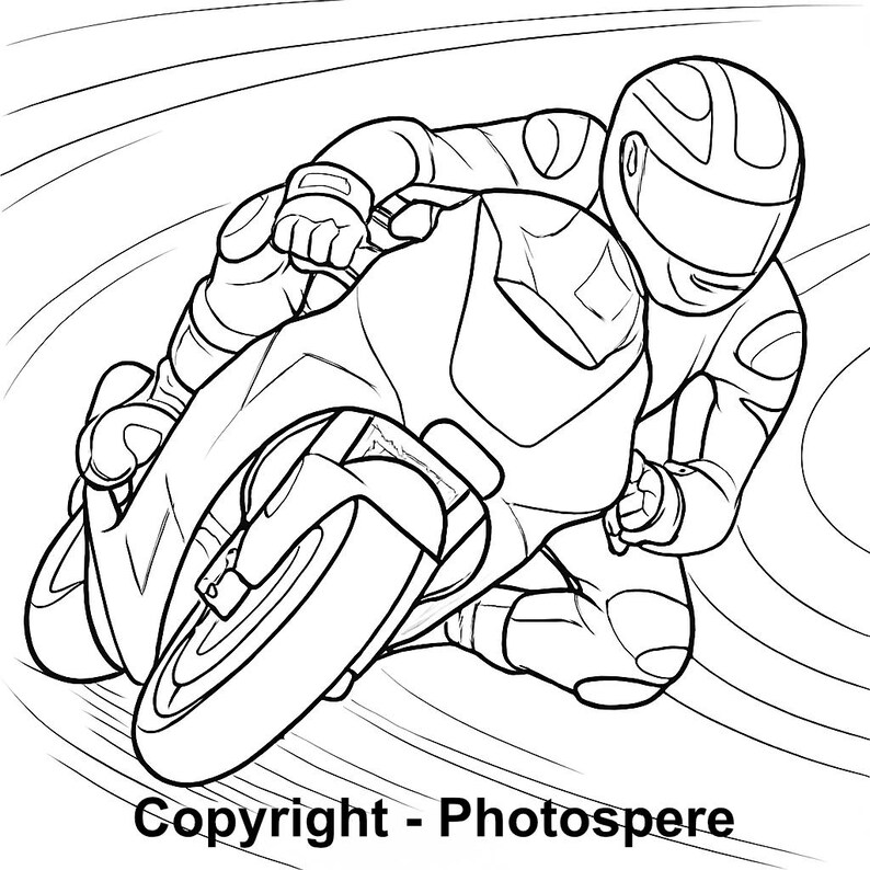Motor Racing Coloring Pages - Open Wheel, Stock Car, Motorcycle, Baja ...
