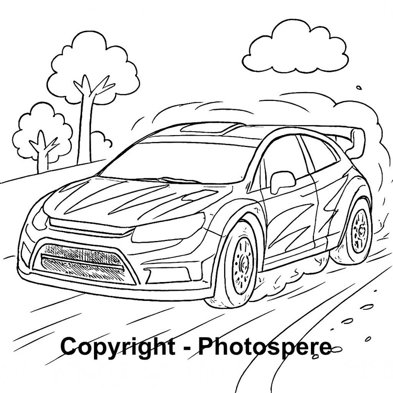 Motor Racing Coloring Pages - Open Wheel, Stock Car, Motorcycle, Baja ...