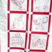 Animals in Redwork Baby Quilt/ Toddler Blanket Hand Embroidered Machine ...