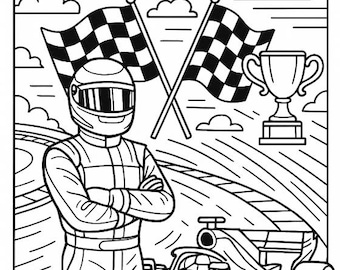design your own race car coloring pages