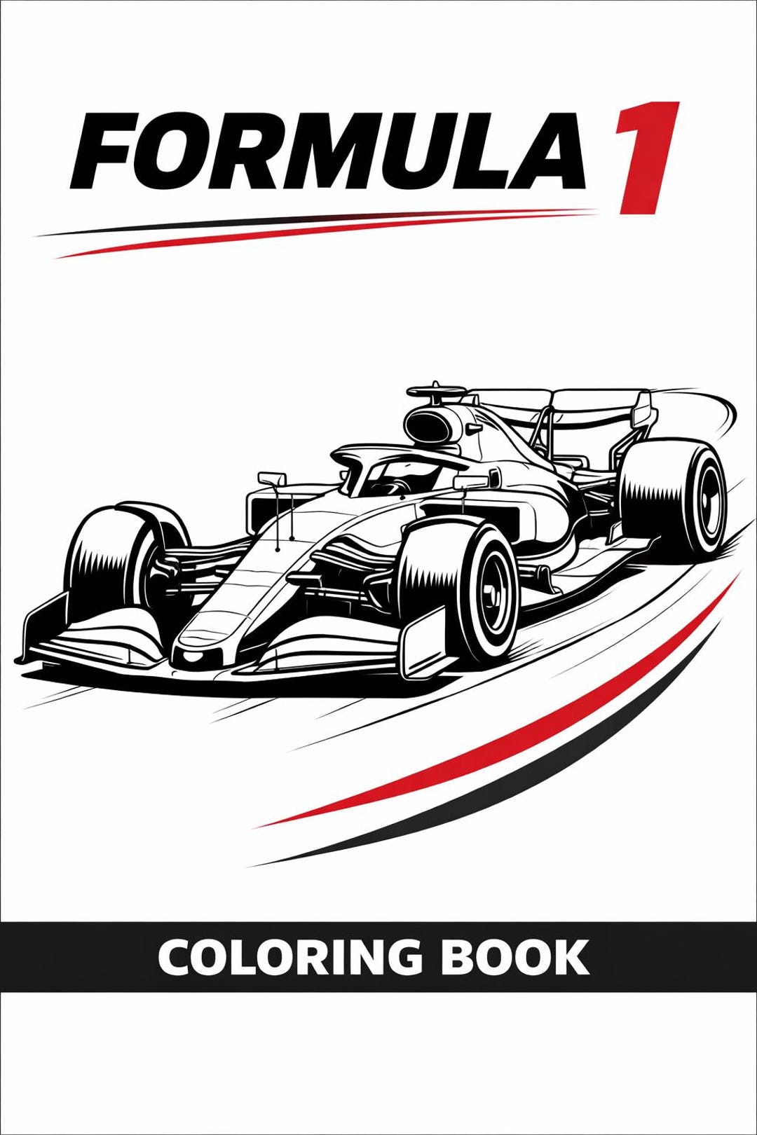 Formula 1 Coloring Book | Realistic Racing Car Pages (PDF) - Etsy