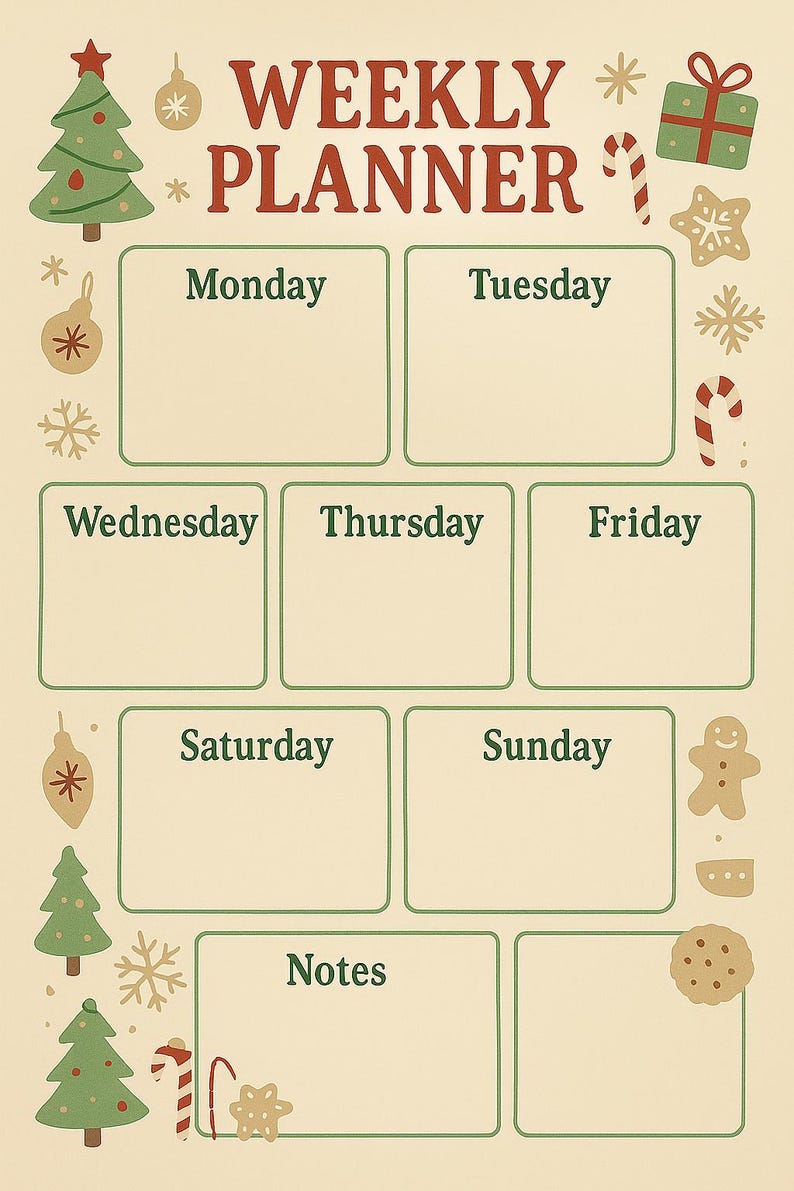 Christmas Planner Bundle | Daily Weekly Monthly Printable | Holiday ...