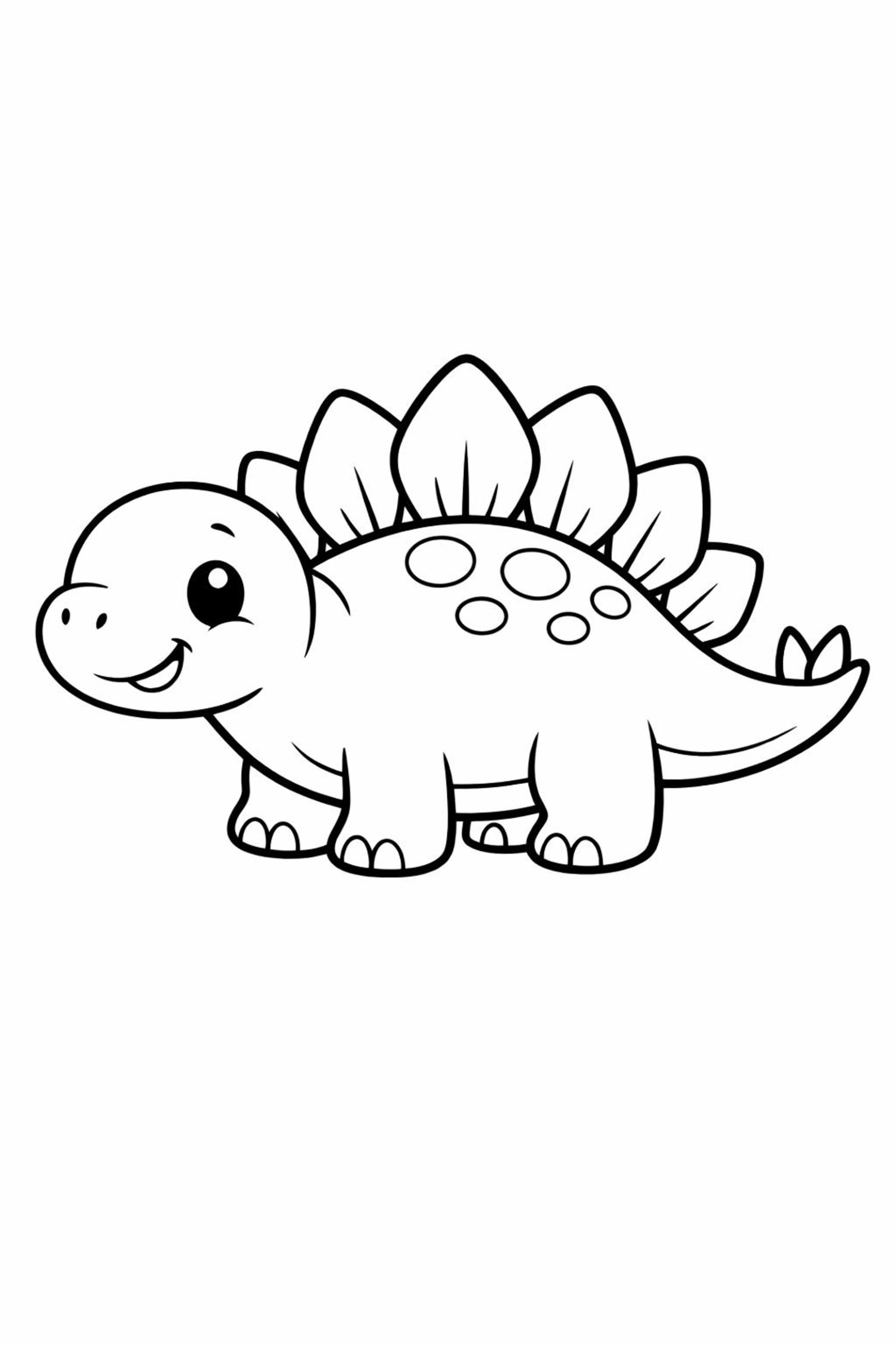 Dinosaur Coloring Pages for Kids | Cute Dino Coloring Book Printable ...